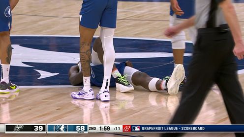 NBA全场集锦_NBA常规赛：马刺105-114森林狼_无对抗受伤最让人心疼爱德华兹倒地但愿无大碍_高清1080P在线观看平台_腾讯视频