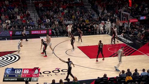 NBA全场集锦_NBA常规赛：灰熊134-89开拓者_灰熊vs开拓者第4节英文原声回放_高清1080P在线观看平台_腾讯视频