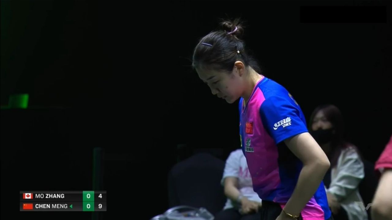 WTT沙特大满贯女单1/16决赛陈梦3-0张默_腾讯视频