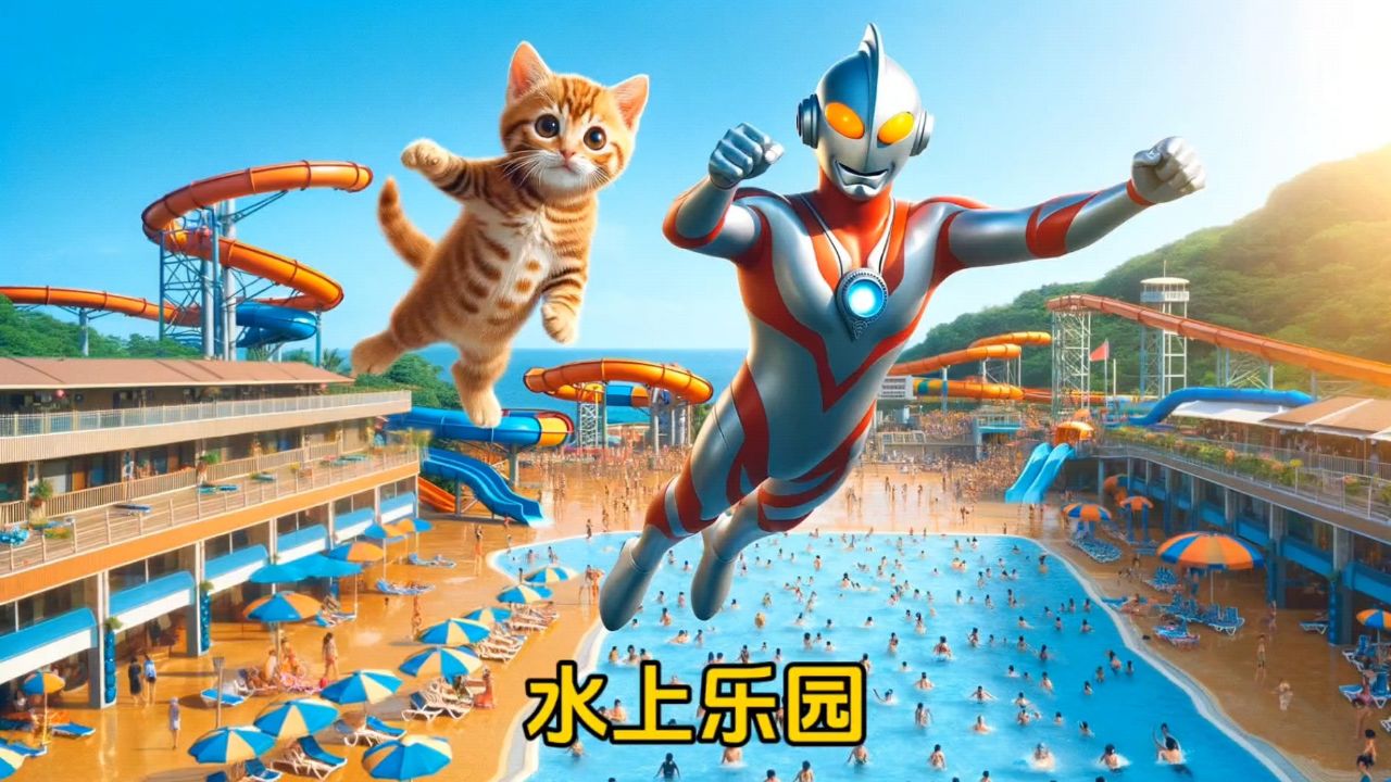奥特曼和小猫咪飞到水上乐园_高清1080P在线观看平台_腾讯视频
