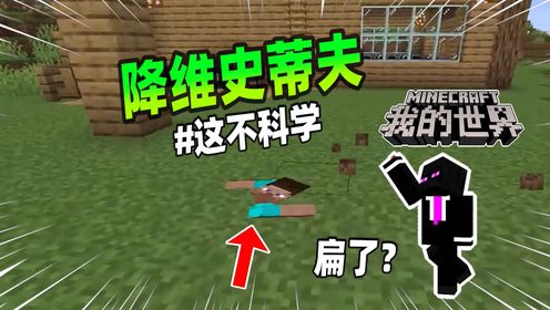 我的世界：史蒂夫从3D效果变成了2D，这也太离谱了！_高清1080P在线观看平台_腾讯视频