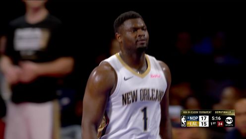 NBA全场集锦_NBA季中锦标赛淘汰赛：鹈鹕89-133湖人_小心别吃T！锡安轻松上篮打进詹姆斯无奈沮丧砸球_高清1080P在线观看平台_腾讯视频