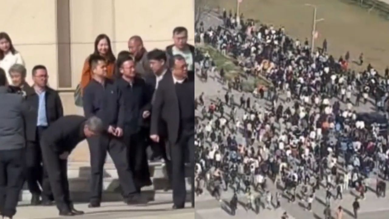 王树国卸任西安交大校长，现场3鞠躬致意，全校师生夹道含泪送别_高清1080P在线观看平台_腾讯视频