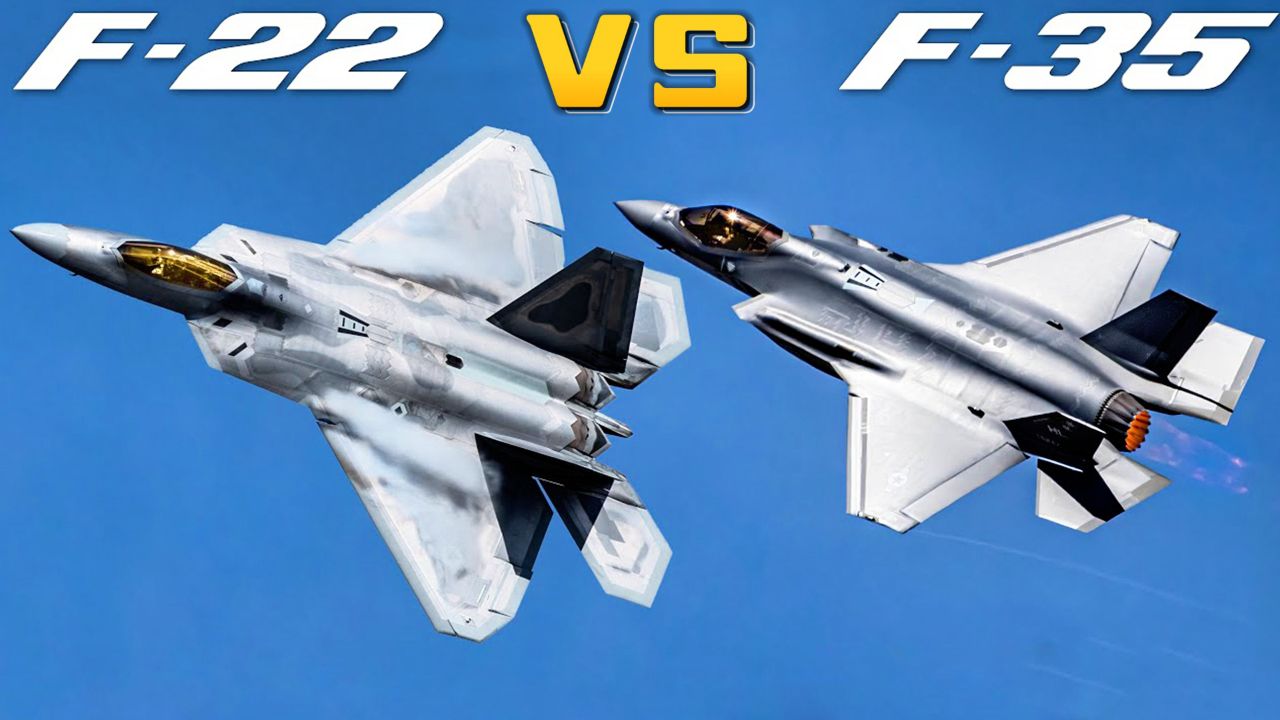 F-22和F-35双机同框，谁才是美国最具隐身能力的战斗机？_腾讯视频