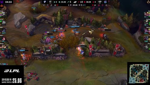 2025英雄联盟职业联赛第二赛段_LPL第二赛段LNGvsUP_Zika自信走位技能全扭LNG完美拉扯反杀四个_高清1080P在线观看平台_腾讯视频