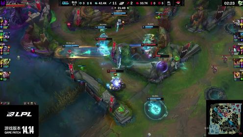 2024英雄联盟职业联赛夏季赛_LPL夏季赛BLGvsAL_BIN凯南中路绕后斩杀CROCO大树剑指大龙_高清1080P在线观看平台_腾讯视频