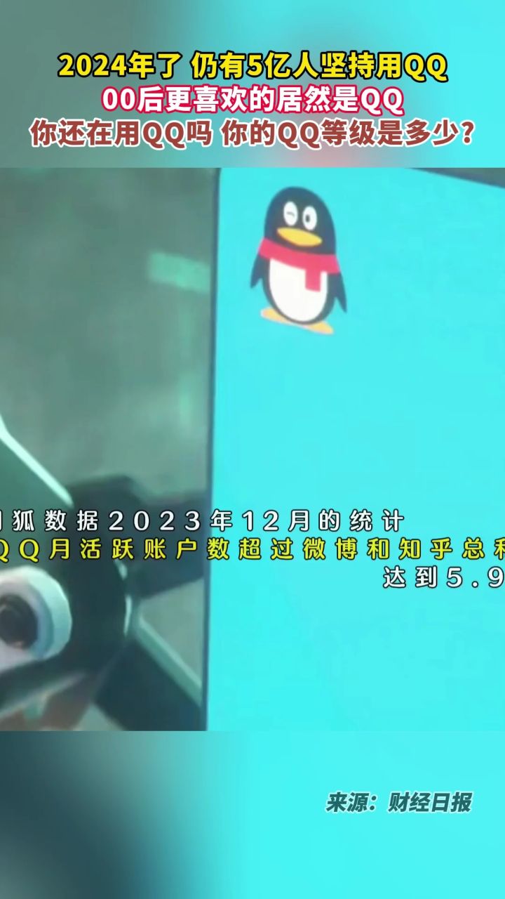 2024年了，仍有5亿人坚持用QQ，00后更喜欢居然是QQ！_腾讯视频