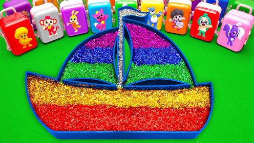 玩具动画：彩虹粘土制作闪亮小帆船，快来体验这超级解压的手感吧_高清1080P在线观看平台_腾讯视频