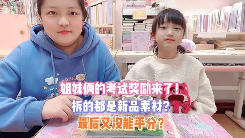姐妹俩的考试奖励来了！拆的都是新品素材？最后又没能平分？_高清1080P在线观看平台_腾讯视频
