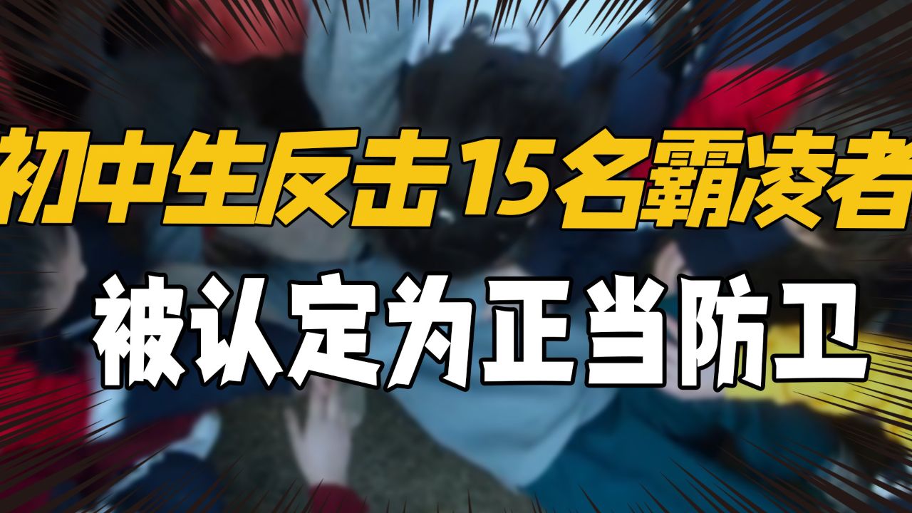 初中生遭霸凌1v15致三人受伤，法院判定正当防卫，全网战绩可查_高清1080P在线观看平台_腾讯视频