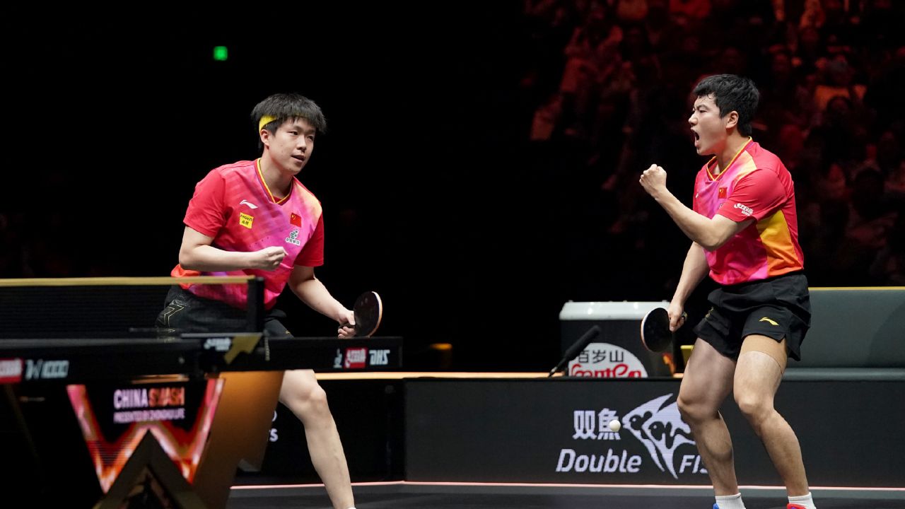 WTT中国大满贯男双决赛王楚钦/梁靖崑3-2林高远/林诗栋决胜局回放_腾讯视频