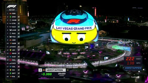 纵情F1_2024F1拉斯维加斯大奖赛第三次练习赛_互动值MAX！拉斯维加斯地标级建筑球体馆化身表情包与赛车互动_高清1080P在线观看平台_腾讯视频